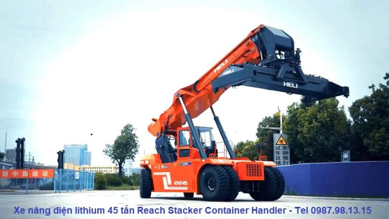 Xe nâng điện lithium reach stacker 45 tấn, RSHD4531-A19LLIG2
